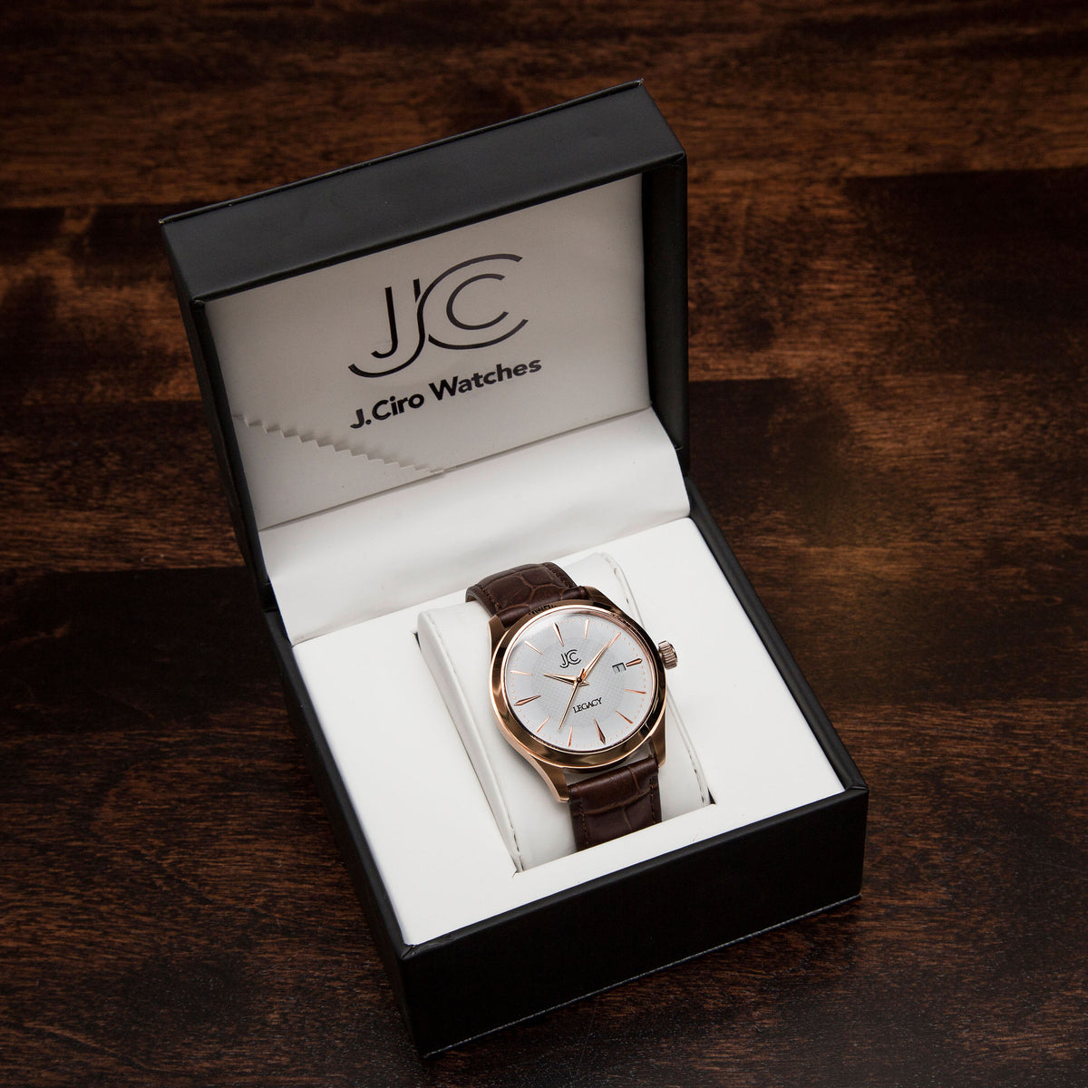 PREORDER - Legacy Rose White Dress Watch – J.Ciro Watches